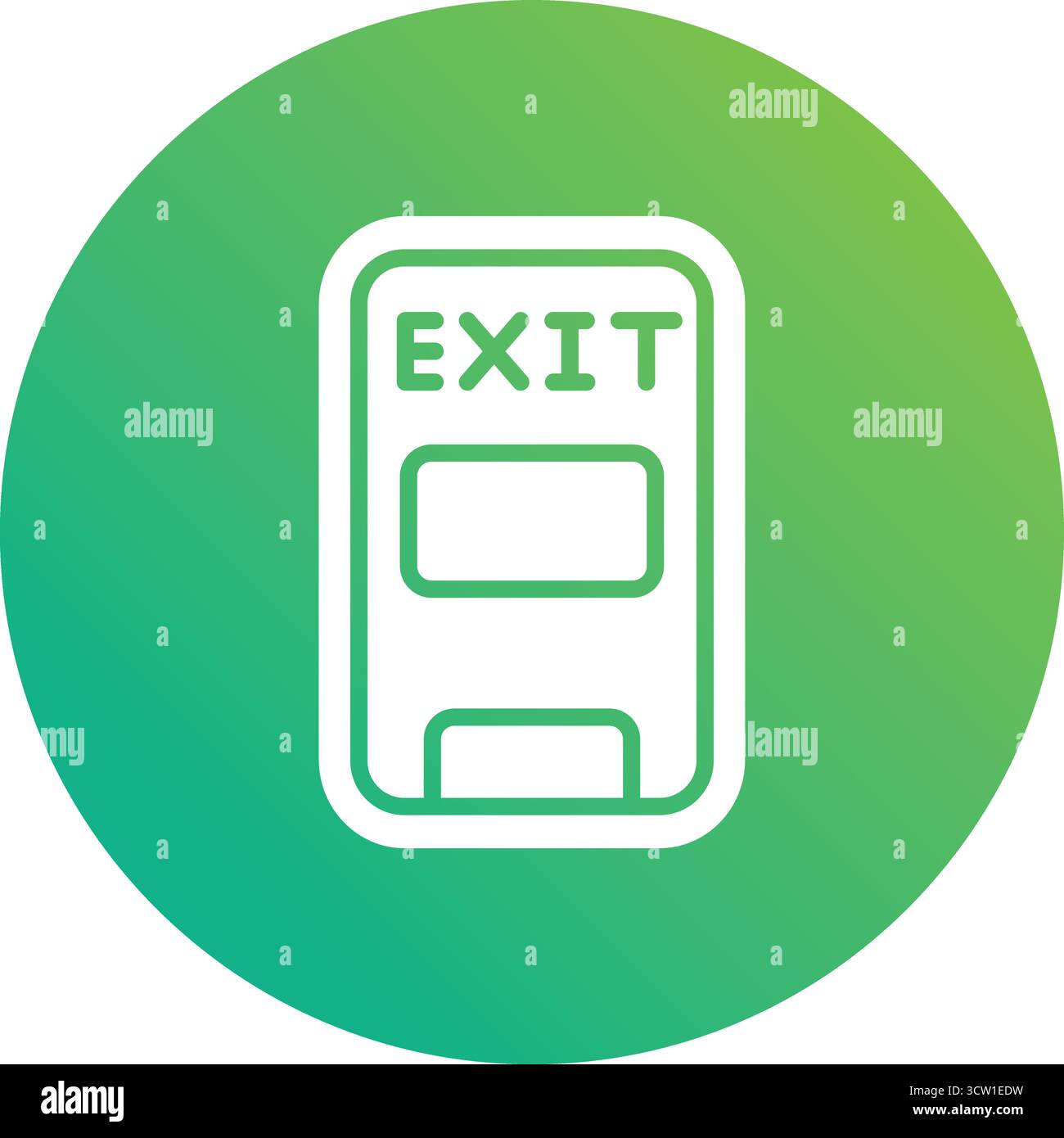 Emergency exit Vector Icon Design Illustration Stock Vector Image & Art ...