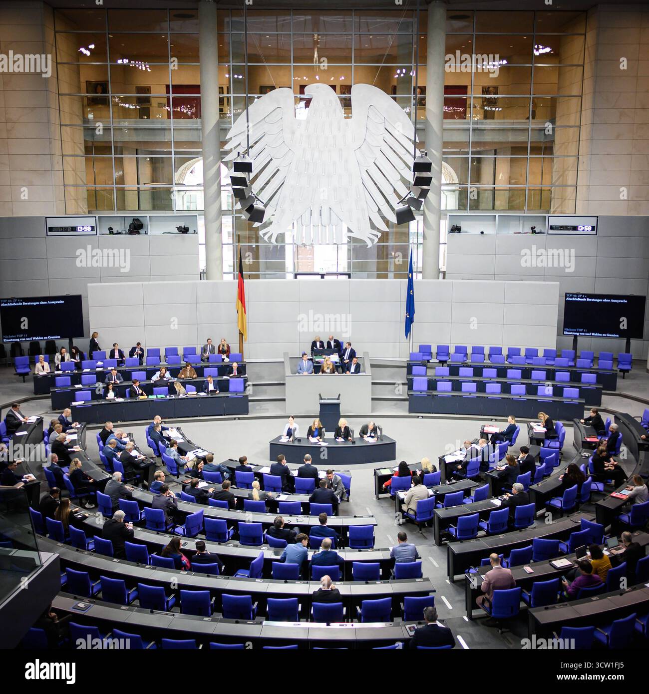 Berlin, Plenarsitzung im Bundestag Plenarsaal während der Sitzung des Deutschen Bundestags am 09 ...