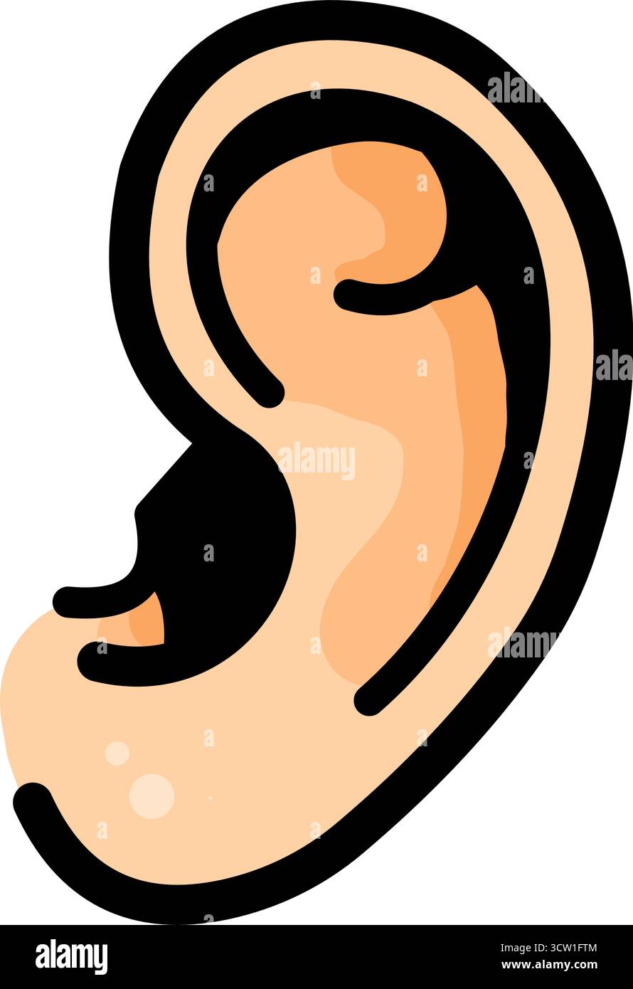 Illustration human ear body Stock Vector Images - Alamy