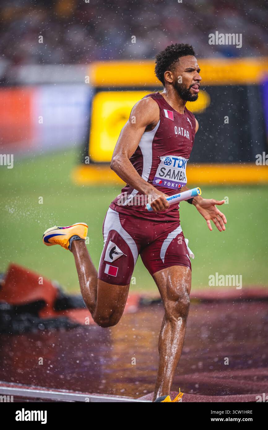 Abderrahman Samba participating in the World Athletics Championships in ...