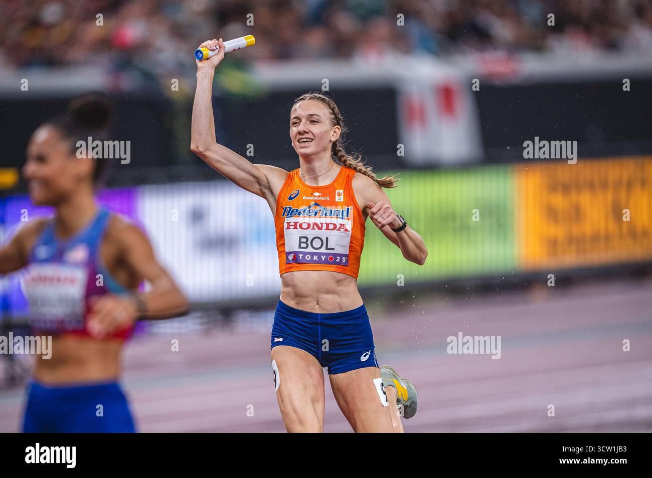 Femke Bol participating in the World Athletics Championships in Tokyo ...