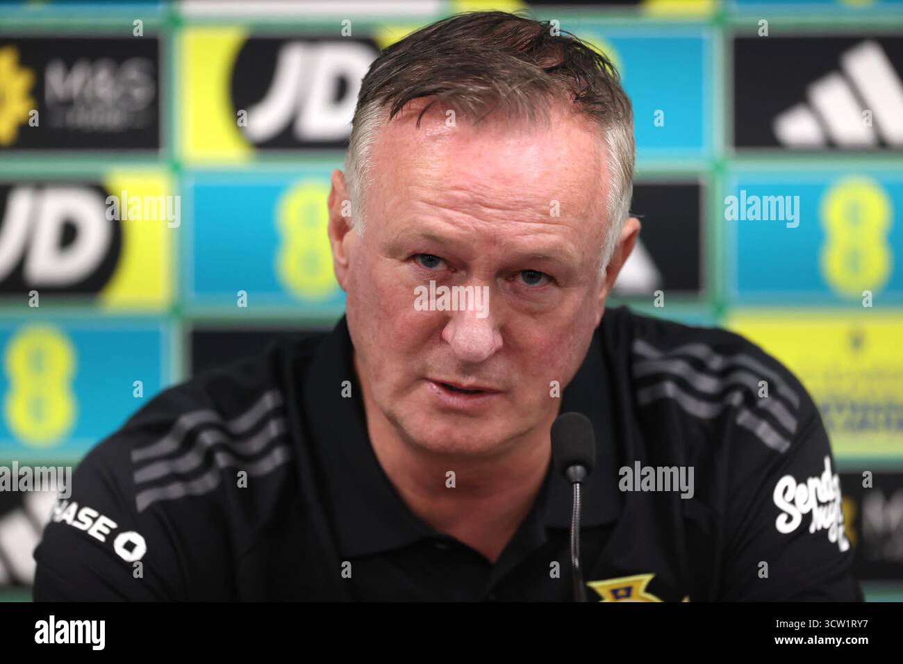 Northern Ireland manager Michael O'Neill during a press conference at ...