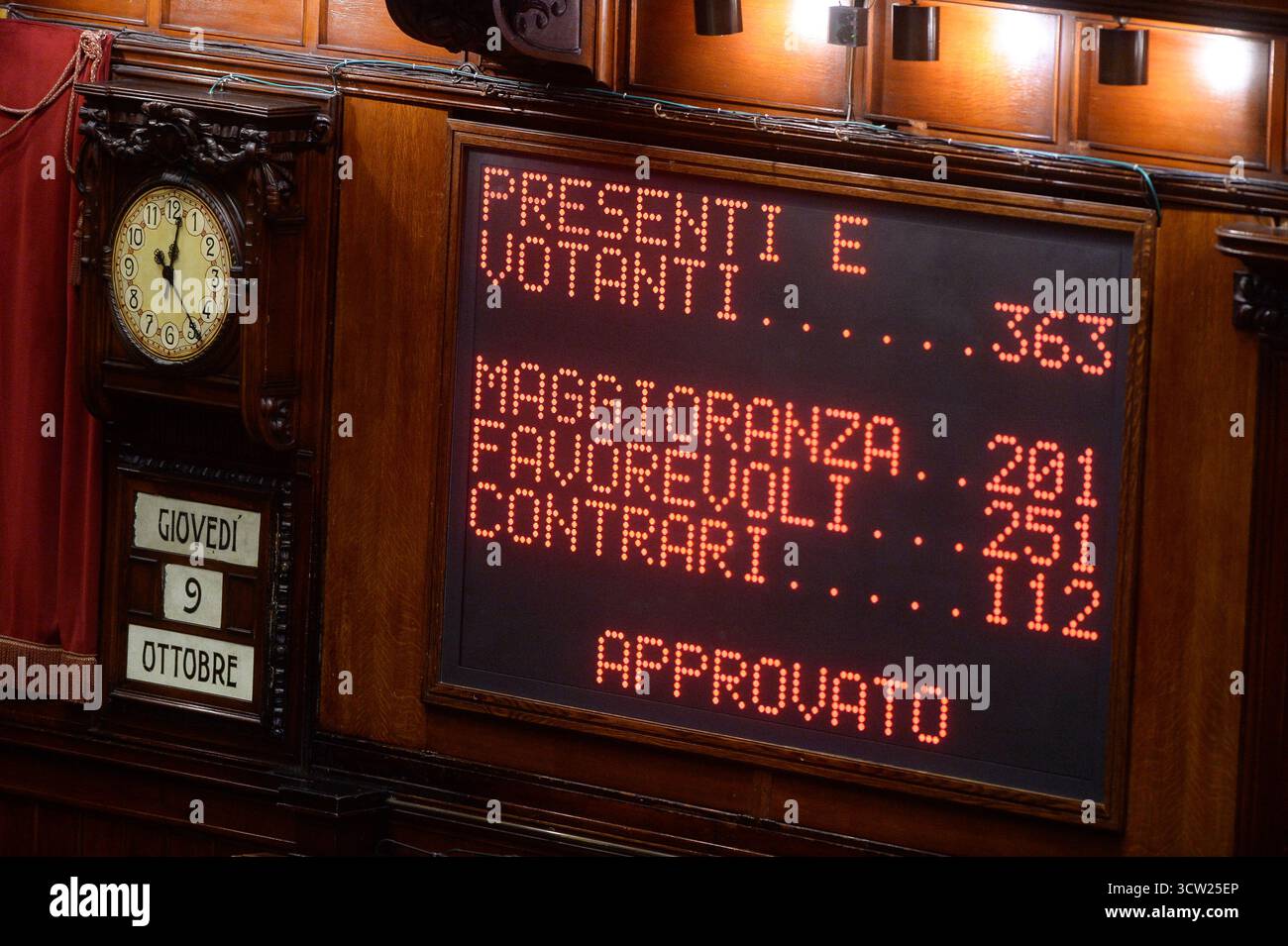 Italy voting board hi-res stock photography and images - Alamy