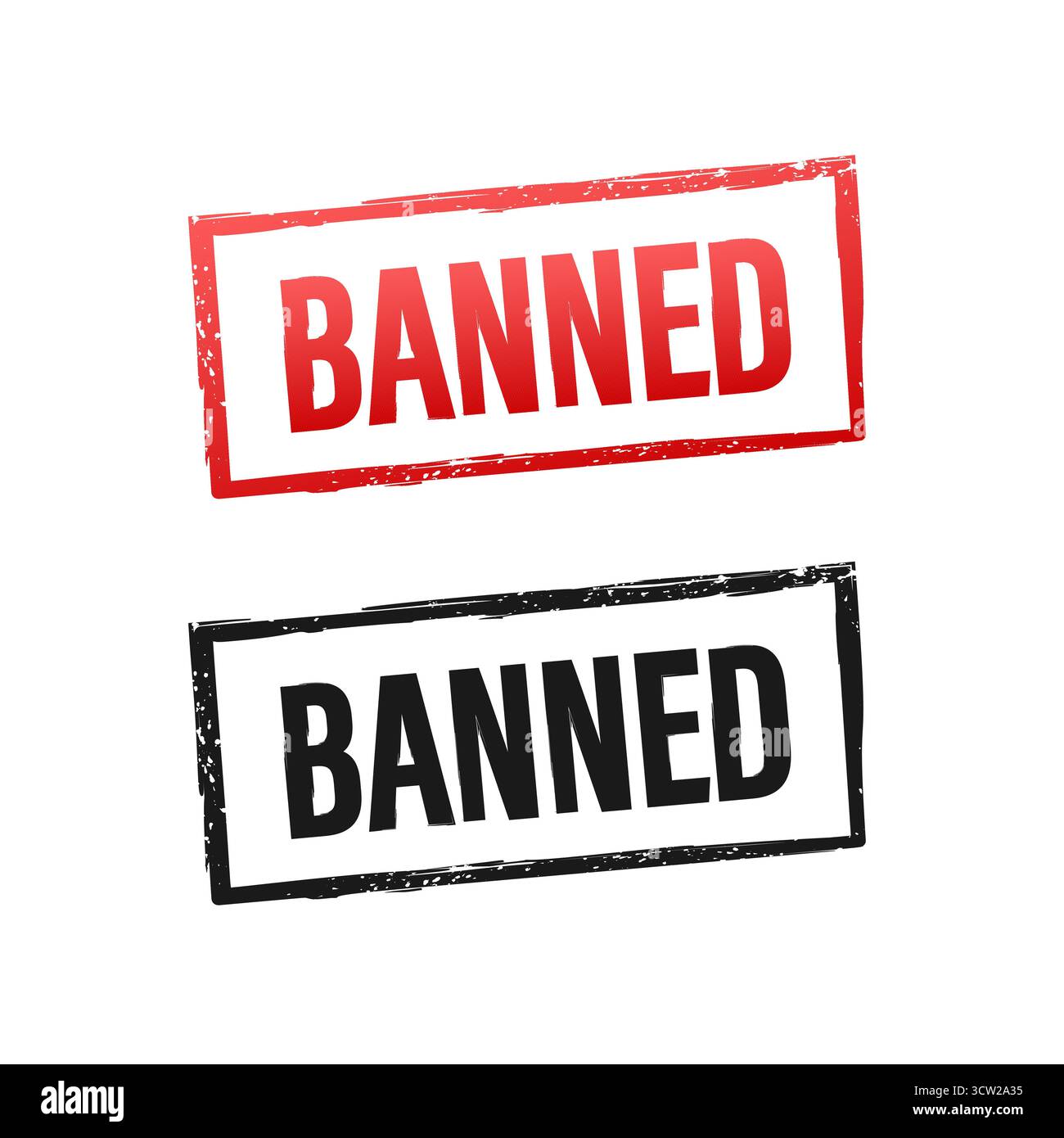 Banned grunge stamp sign prohibiting refusal and censorship Stock ...