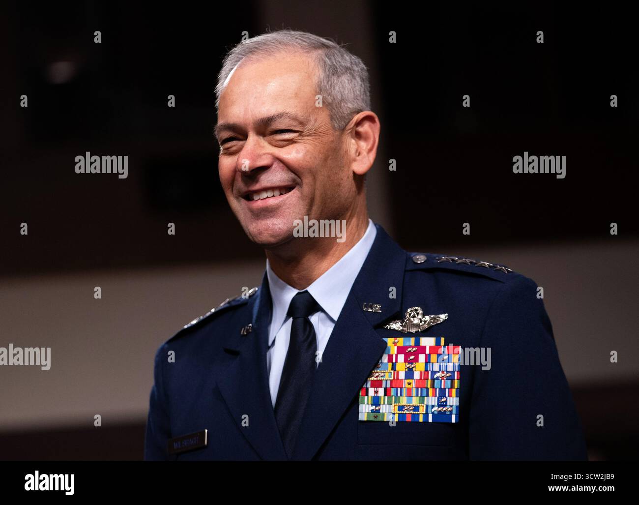 Air Force Gen. Kenneth Wilsbach, arrives for a Senate Committee on ...