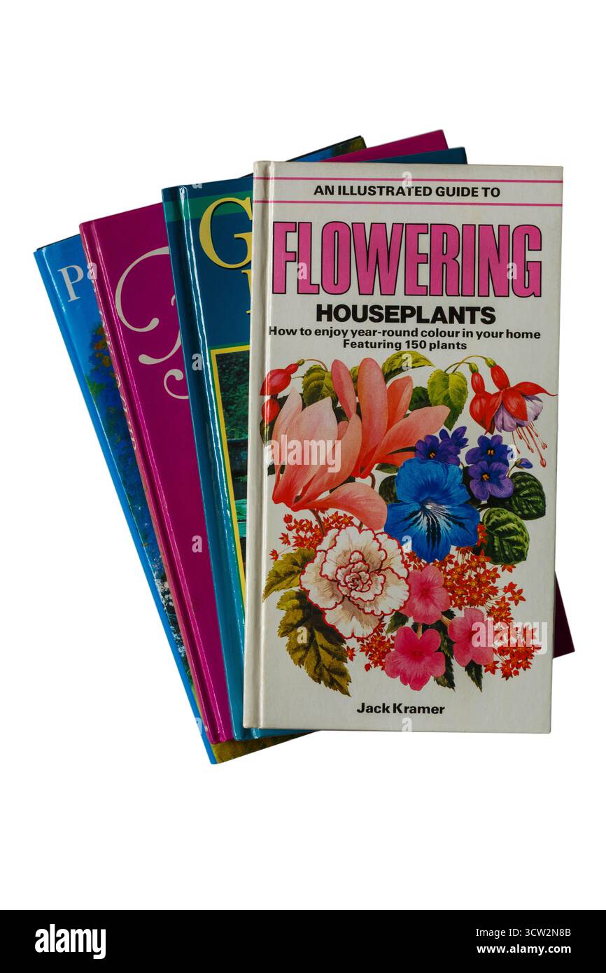 An illustrated guide to flowering houseplants book hi-res stock ...