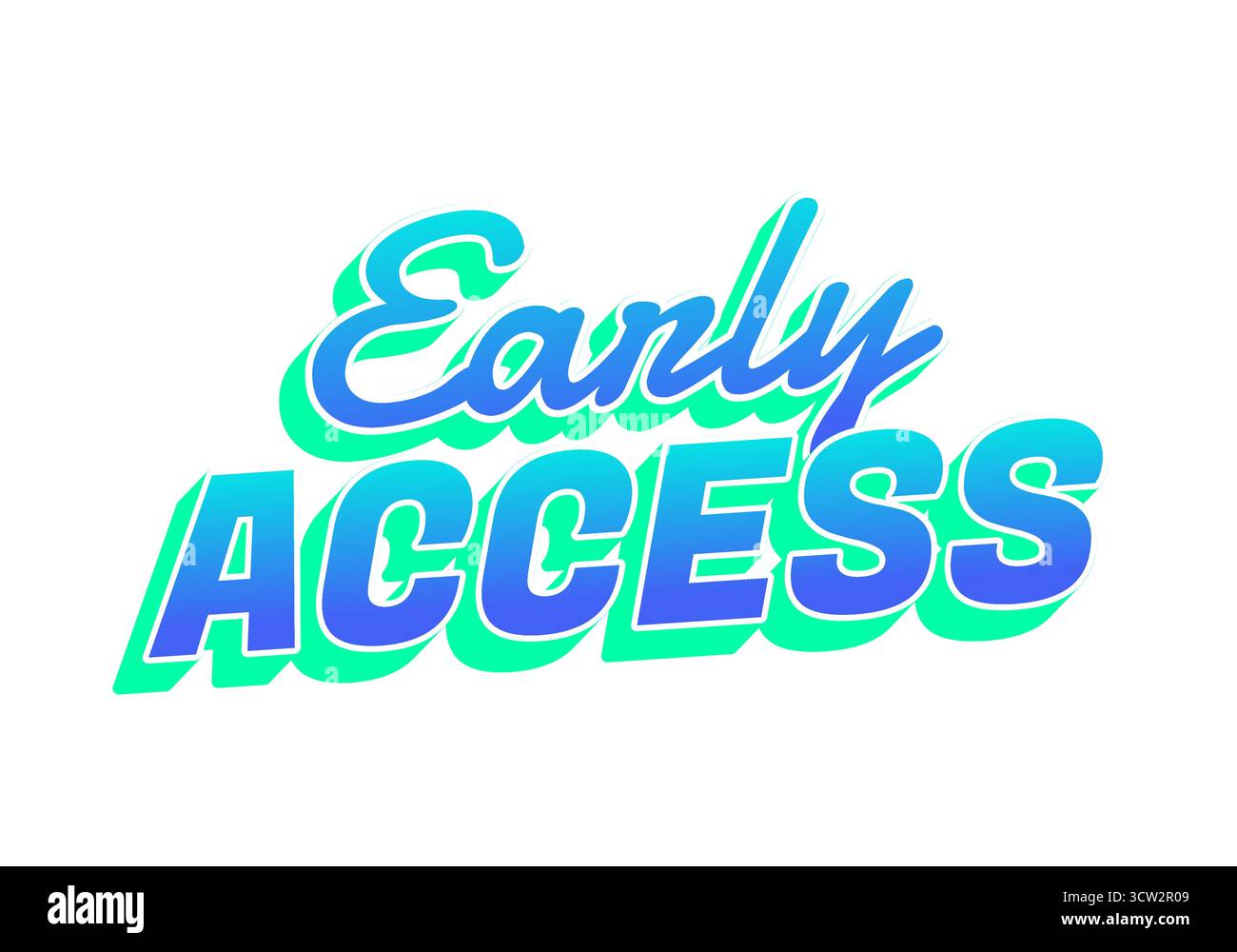 Stylized text graphic featuring the words Early Access in vibrant blue ...