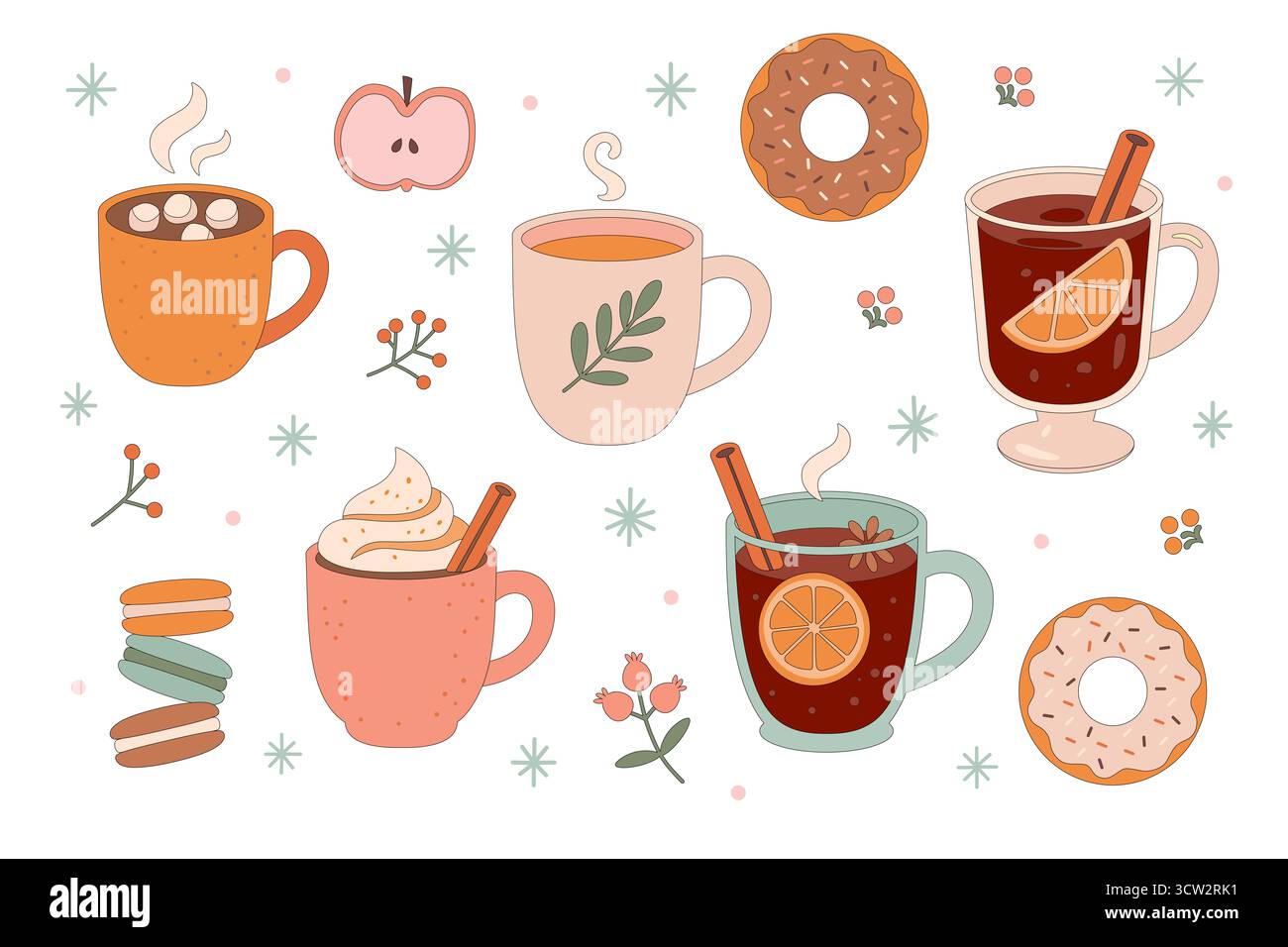 Warm marshmallow cup cartoon Cut Out Stock Images & Pictures - Alamy