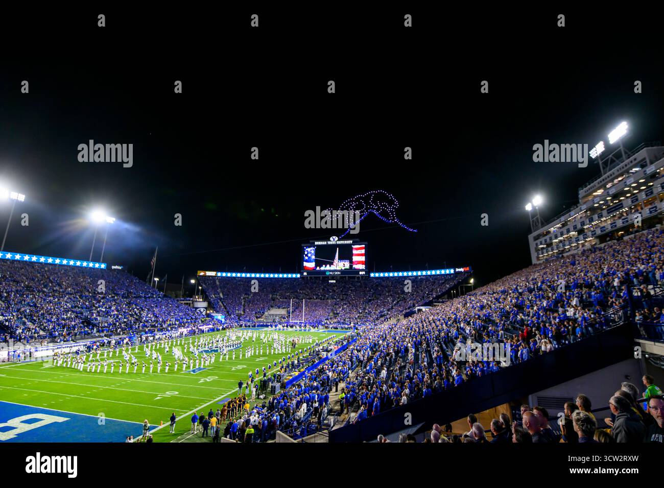 A general view of LaVell Edwards Stadium before an NCAA college ...