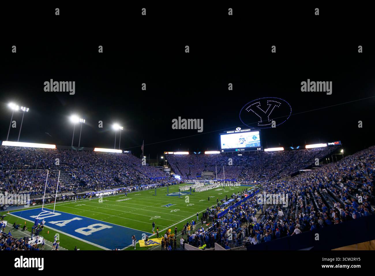 A general view of LaVell Edwards Stadium before an NCAA college ...