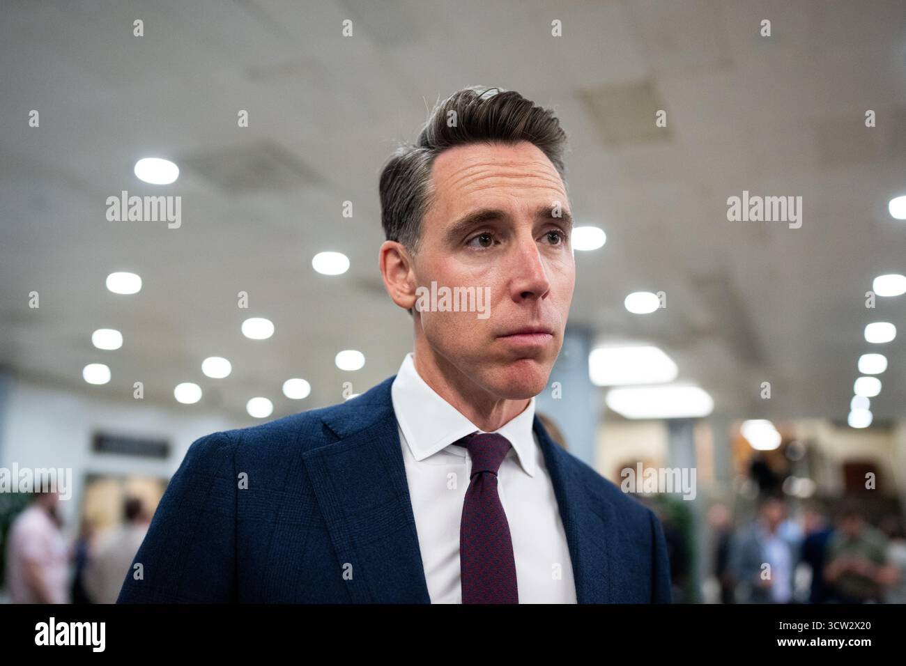UNITED STATES - OCTOBER 9: Sen. Josh Hawley, R-Mo., speaks to reporters ...