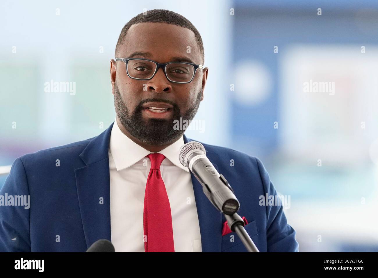 Mayor Paul Young speaks during a public event Thursday, Oct. 9, 2025 ...