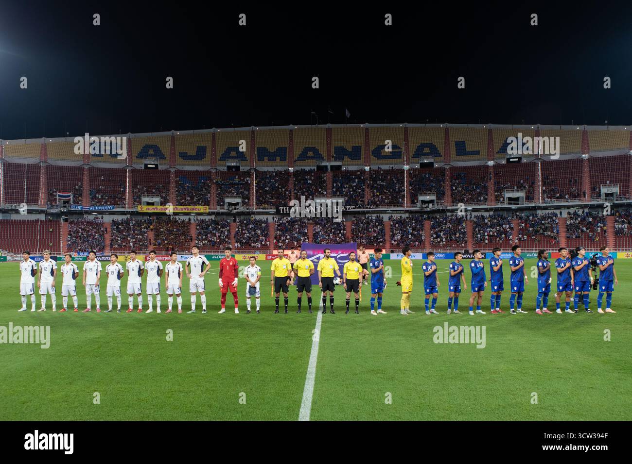 Players line up during the AFC Asian Cup Saudi Arabia 2027 Qualifiers ...