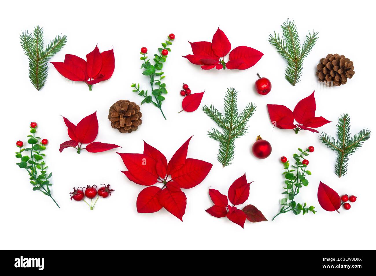 Festive red background fir Cut Out Stock Images & Pictures - Alamy