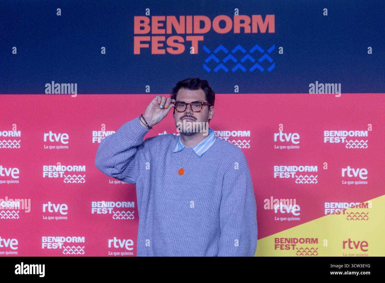 The singer Greg Taro during the presentation of the artists who will ...