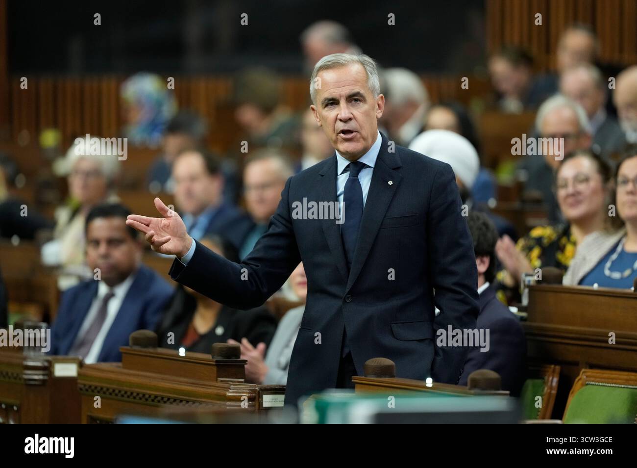Prime Minister Mark Carney rises during Question Period on Parliament ...