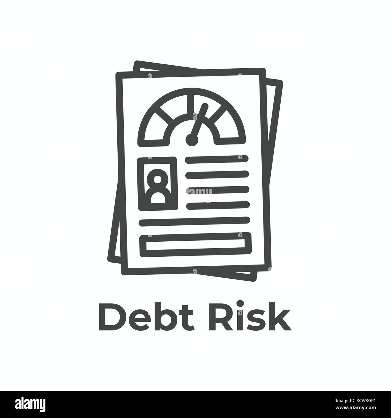 Credit Rating Icon and Approved Debt Risk after Underwriting and Score ...