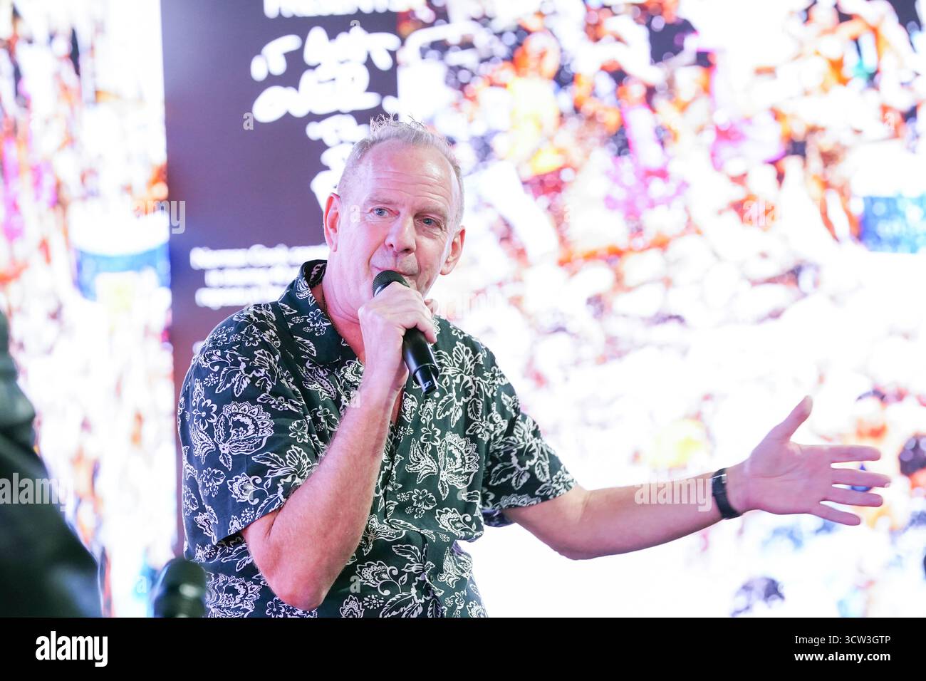 DJ Norman Cook, aka Fatboy Slim, at the launch of his autobiography ...