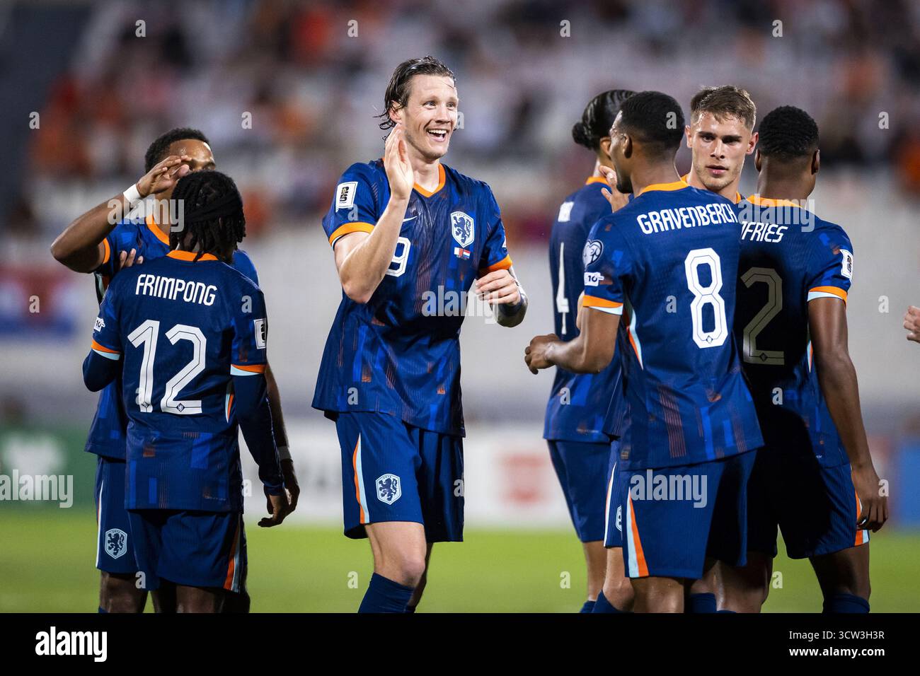 ATTARD - (l-r) Jeremie Frimpong of the Netherlands, Wout Weghorst of ...