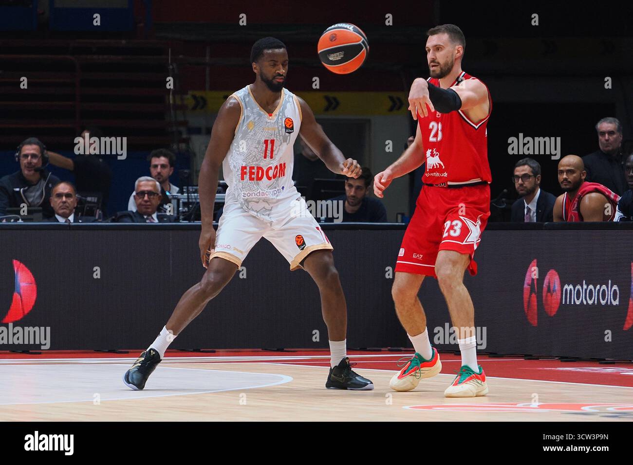 Alpha Diallo (AS Monaco) & Marko Guduric (EA7 Emporio Armani Olimpia ...