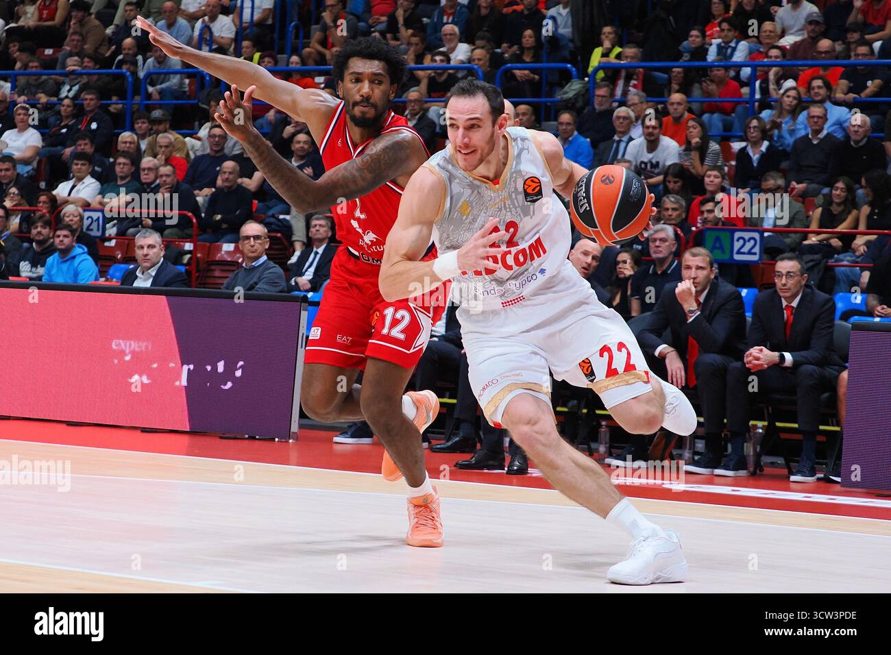 Terry Tarpey (AS Monaco) during Olimpia Milano vs AS Monaco, Basketball ...