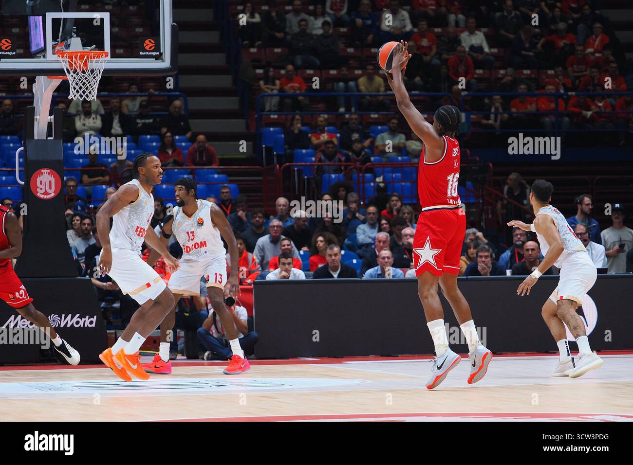 Zack LeDay (EA7 Emporio Armani Olimpia Milano) during Olimpia Milano vs ...