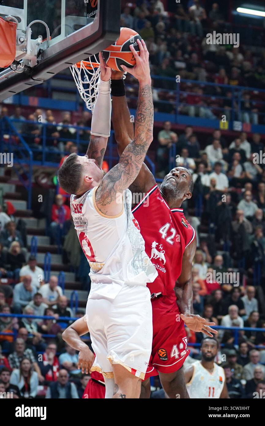 EA7 Emporio Armani Milano vs. AS Monaco Basket, nella foto Daniel Theis ...