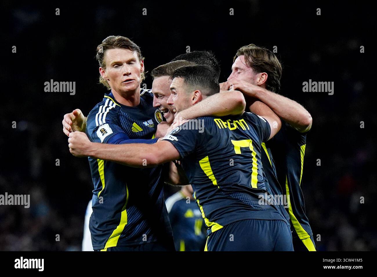 Scotland's Lewis Ferguson celebrates scoring their side's second goal ...
