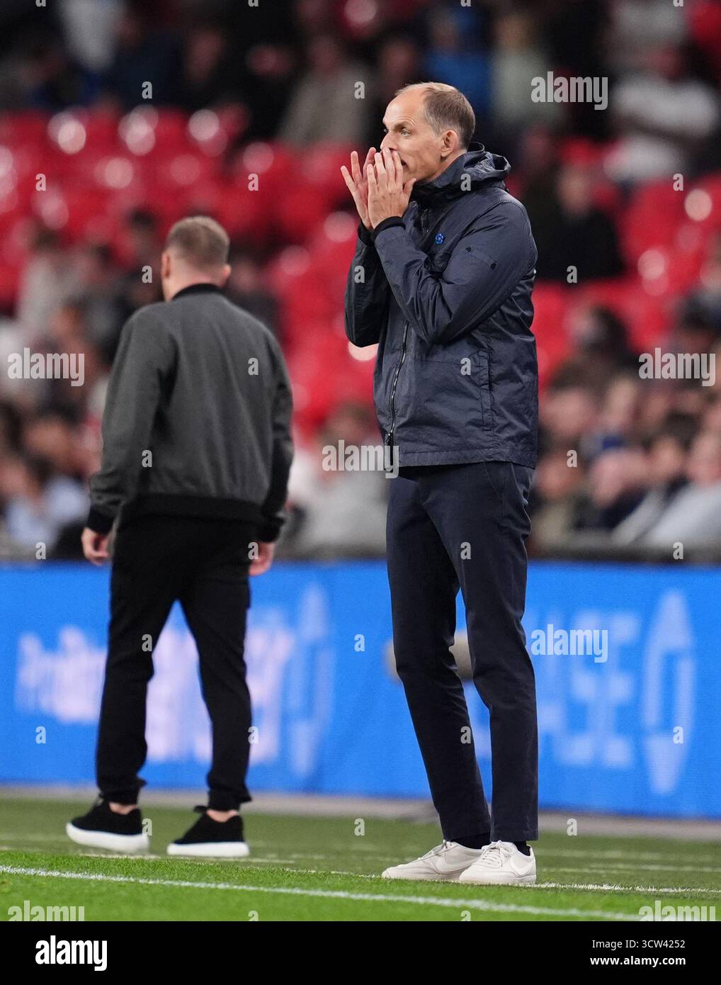 England manager Thomas Tuchel on the touchline during the international ...