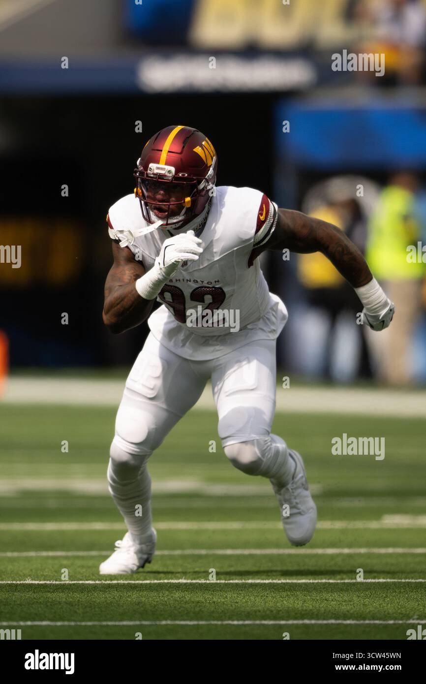 Washington Commanders defensive end Dorance Armstrong (92) runs during ...
