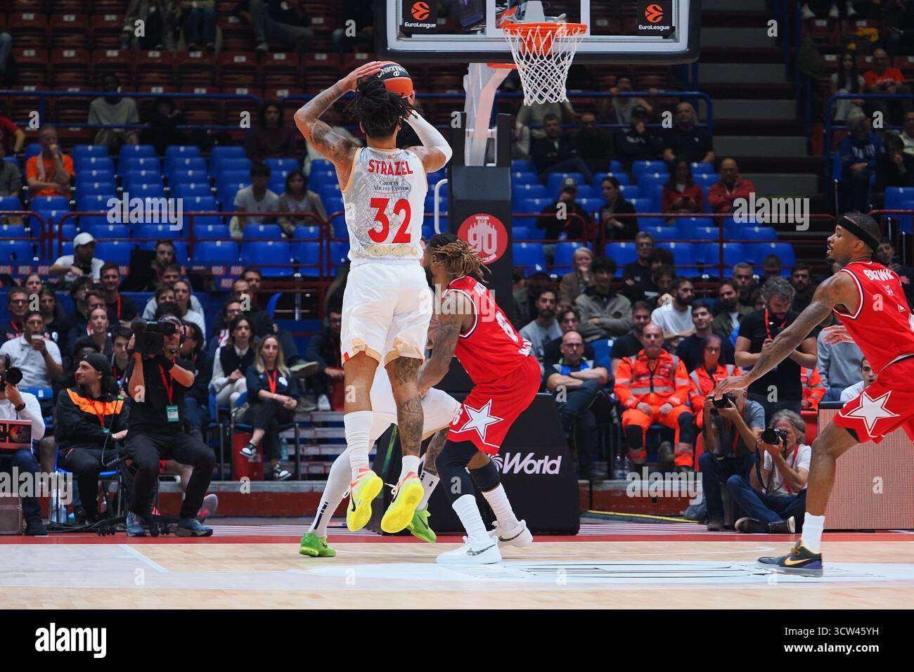 Matthew Strazel (AS Monaco) during Olimpia Milano vs AS Monaco ...