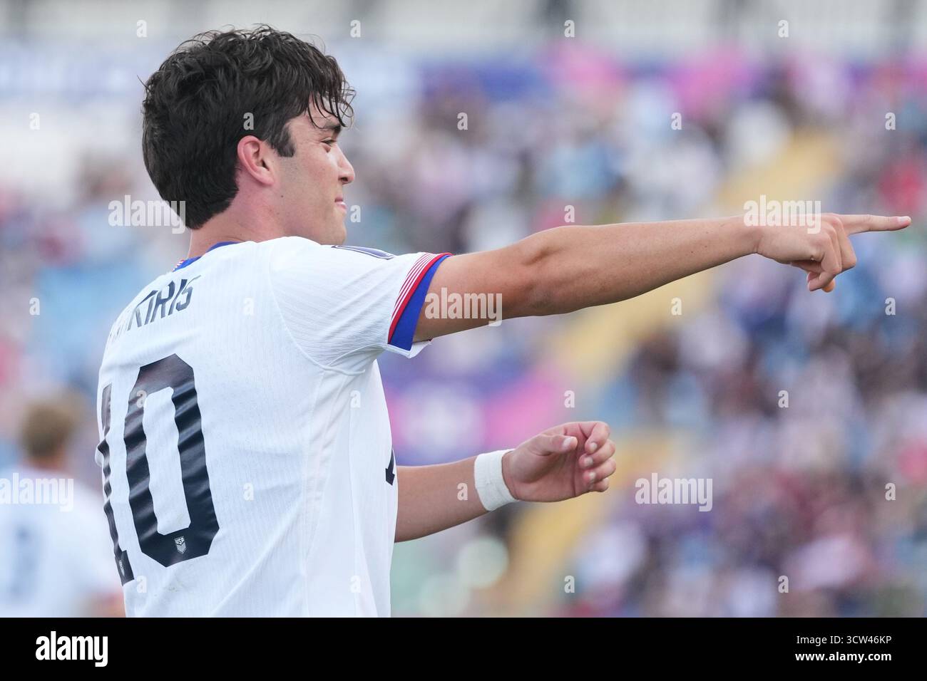 United States' Niko Tsakiris celebrates scoring his side's second goal ...
