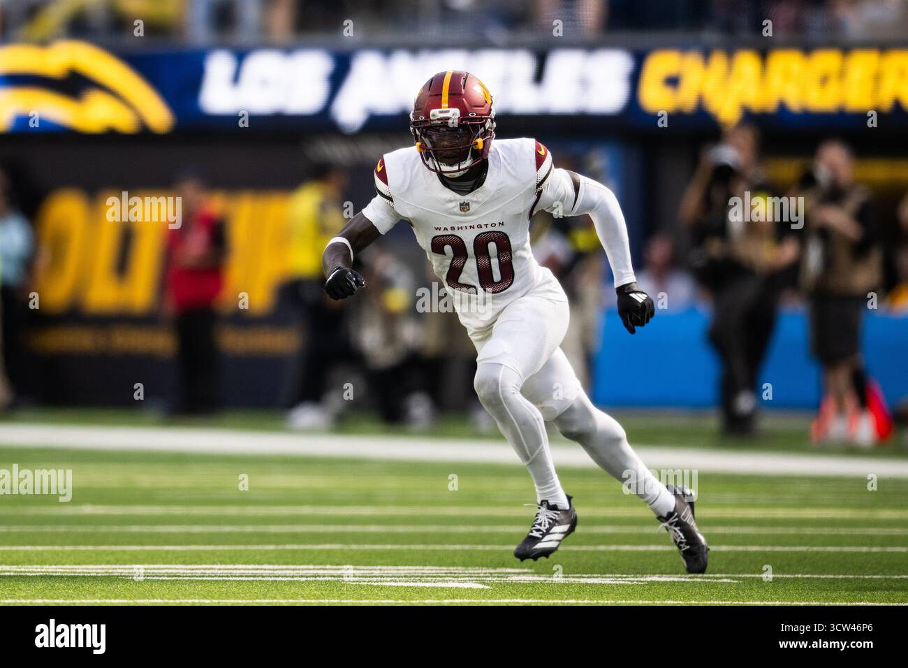 Washington Commanders safety Quan Martin (20) runs during an NFL ...