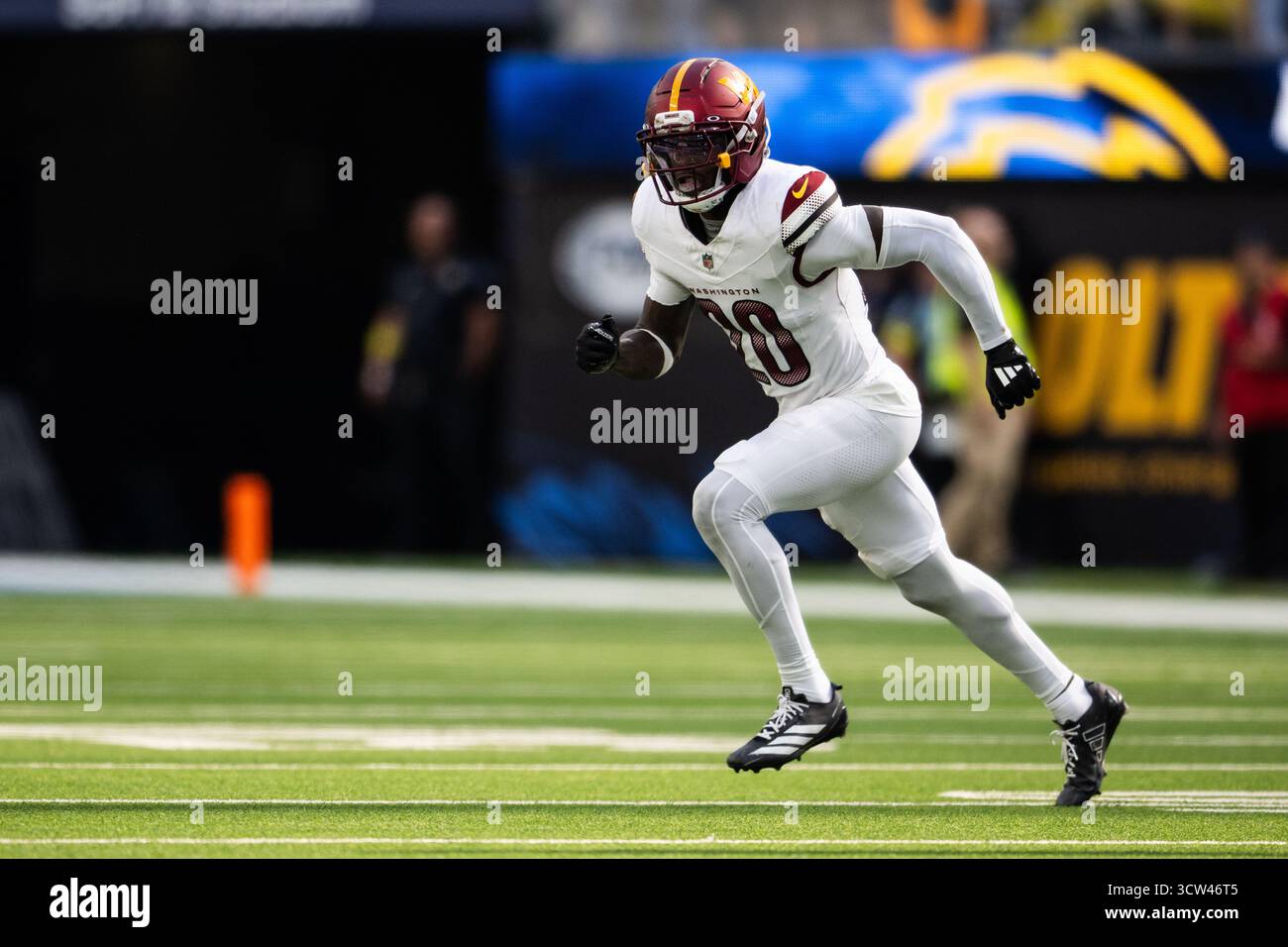 Washington Commanders safety Quan Martin (20) runs during an NFL ...