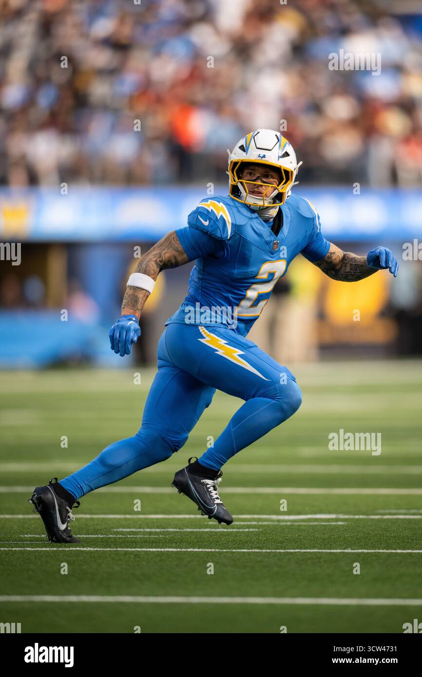 Los Angeles Chargers cornerback Elijah Molden (2) runs during an NFL ...