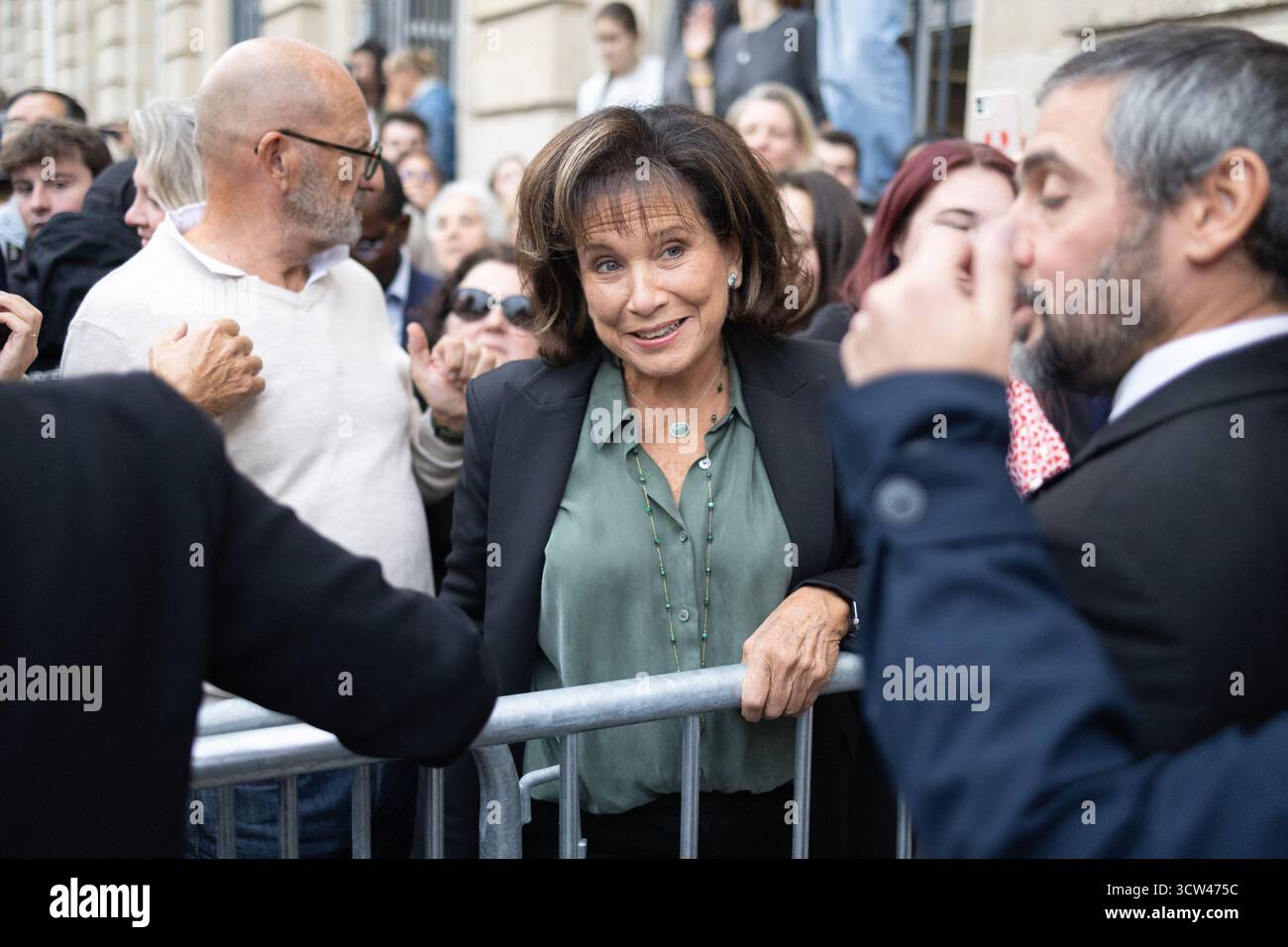 Anne Sinclair arrives at the Pantheon during an induction ceremony of ...