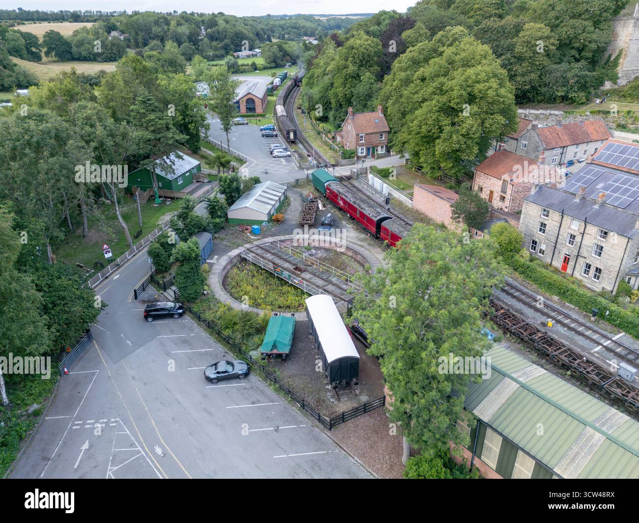 Pickering castle aerial hi-res stock photography and images - Alamy