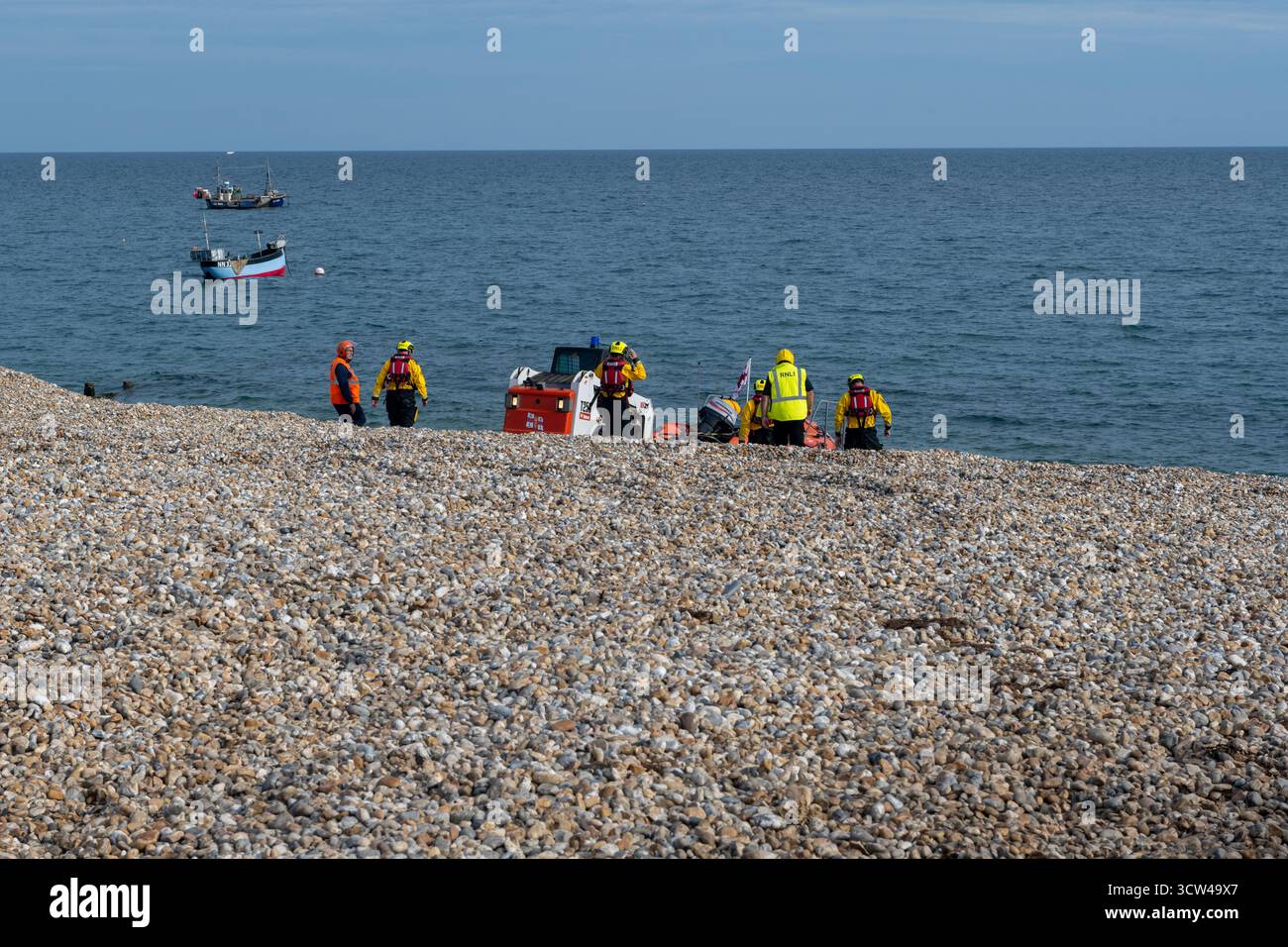 1st October 2025, Lifeboat at Selsey is launched for training Stock ...