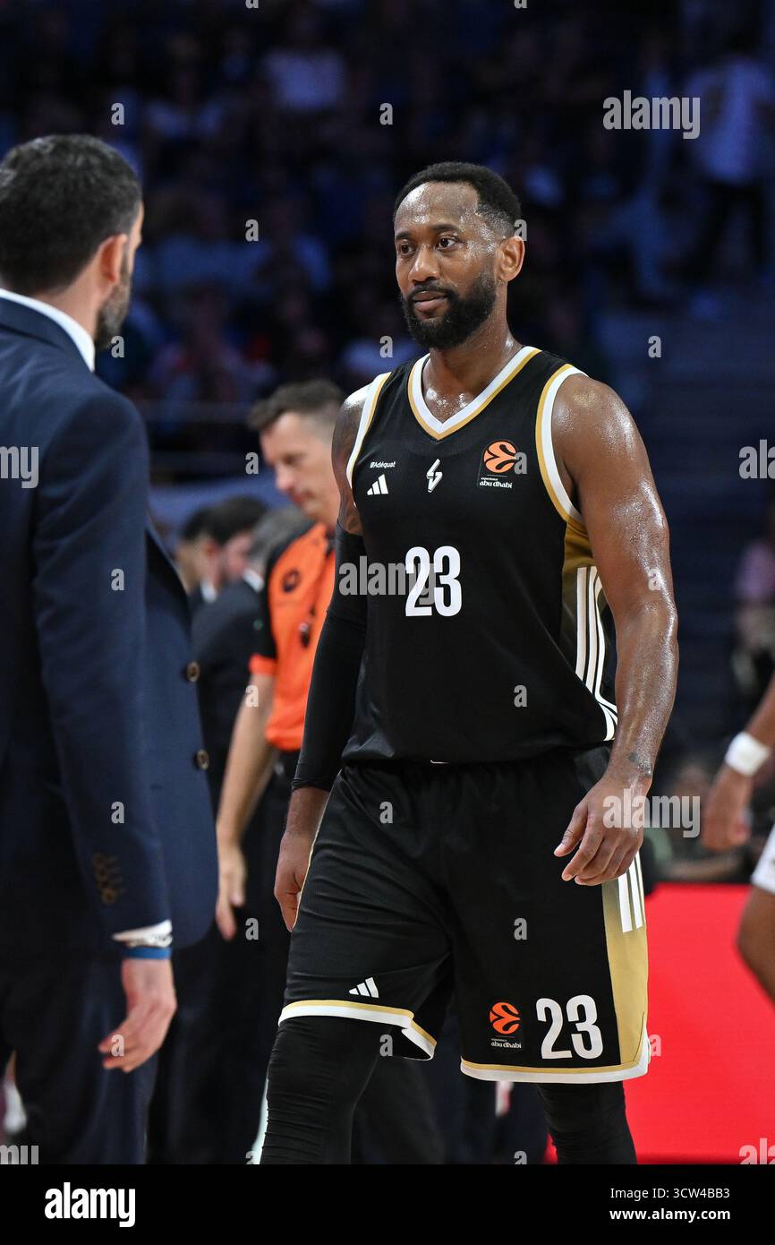 Madrid, Spain. 09th Oct, 2025. David Lighty of LDLC Asvel Villeurbanne ...