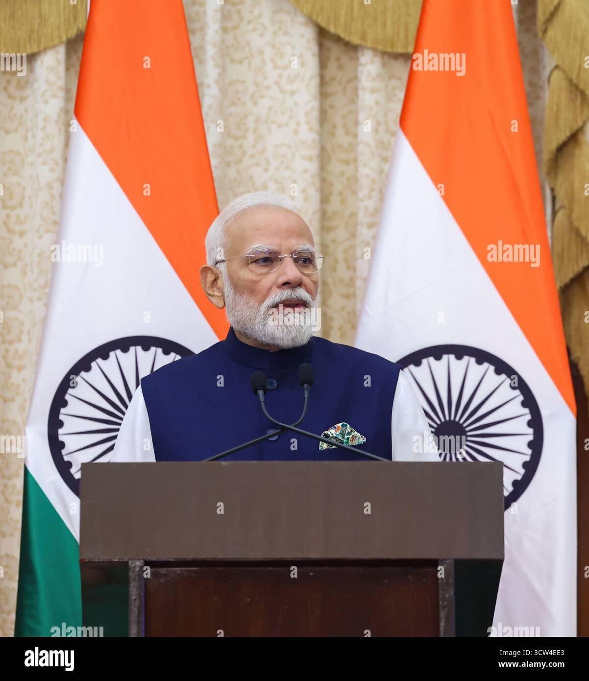 Mumbai, India. 09th Oct, 2025. Indian Prime Minister Narendra Modi ...
