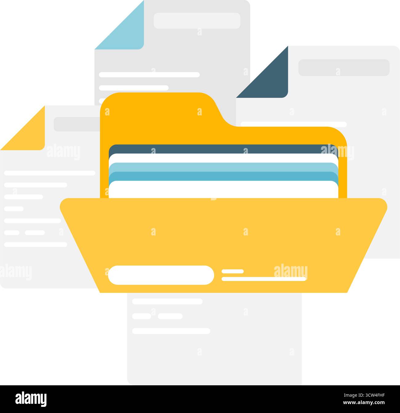 Digital document management workflow Stock Vector Images - Alamy