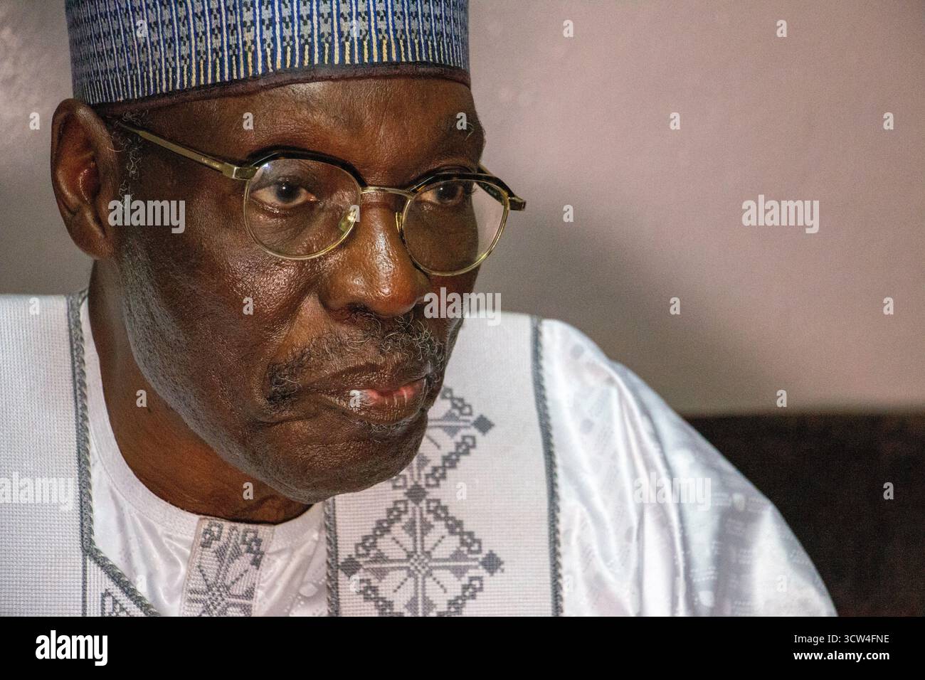 Presidential opposition candidate Issa Tchiroma, speaks to the press in ...