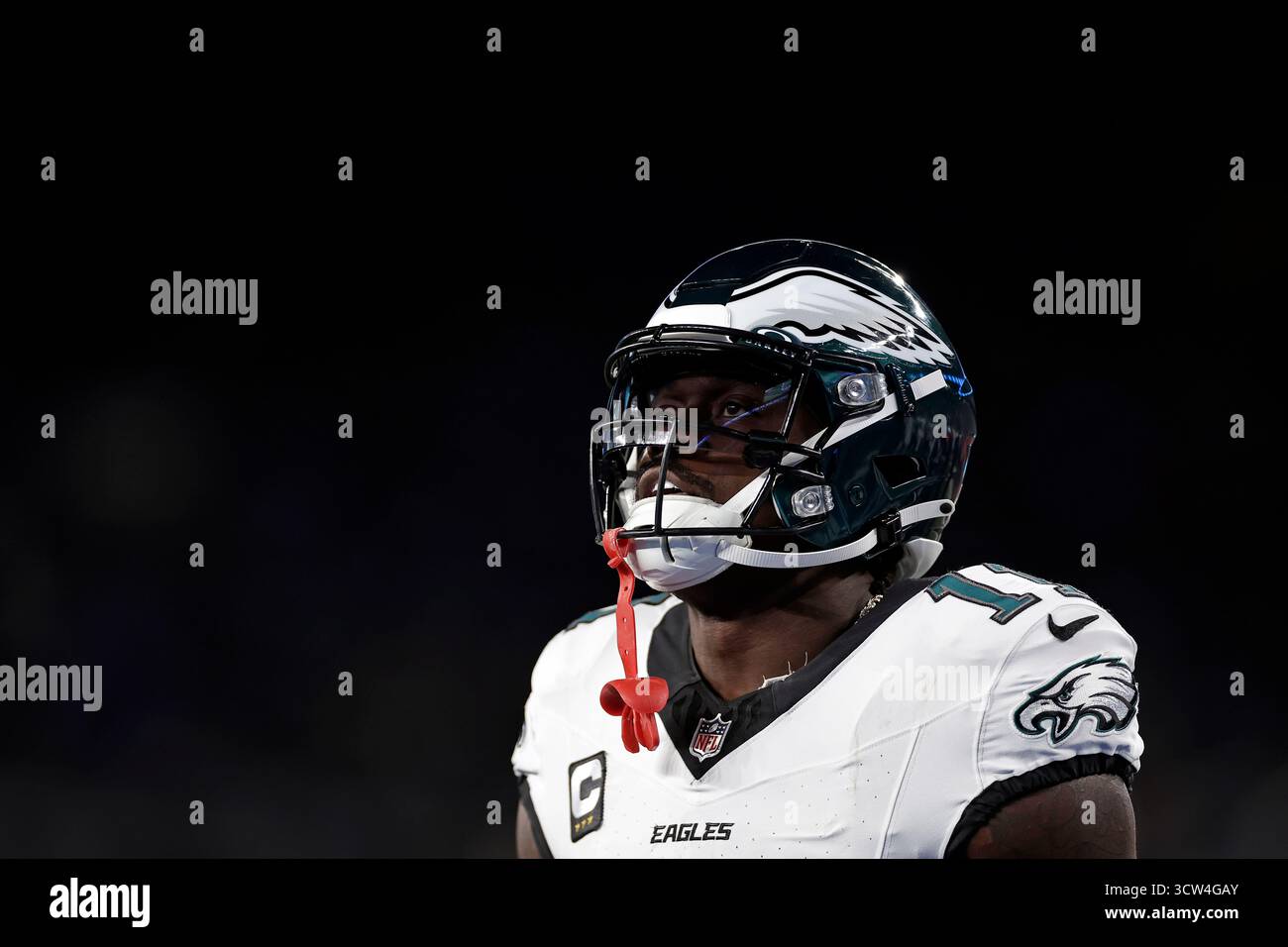 Philadelphia Eagles wide receiver A.J. Brown (11) warms up before an ...
