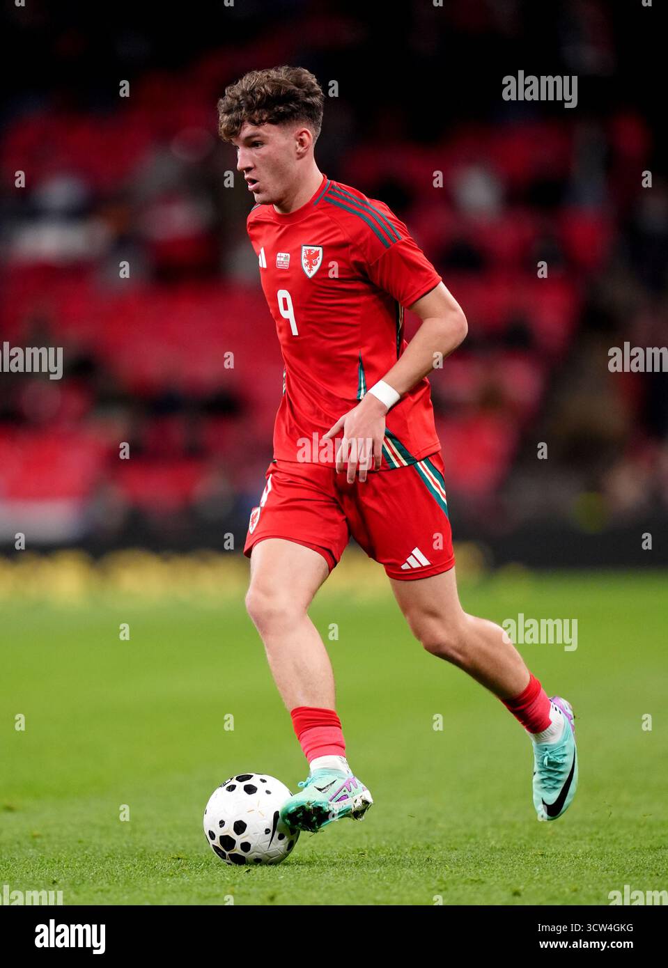 Wales’s Lewis Koumas during the international friendly match at Wembley ...