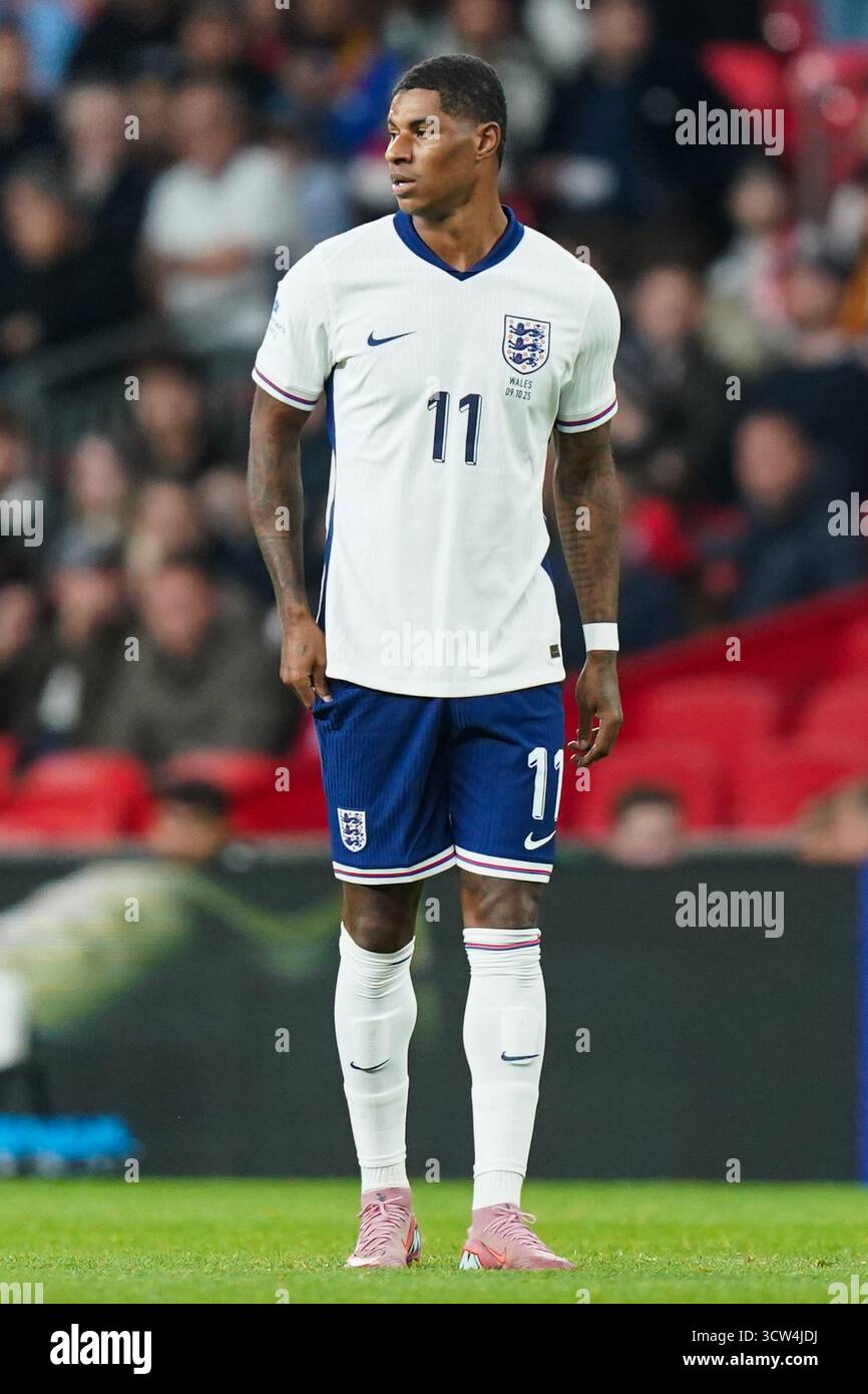London, UK. 09th Oct, 2025. Marcus Rashford of England during the ...