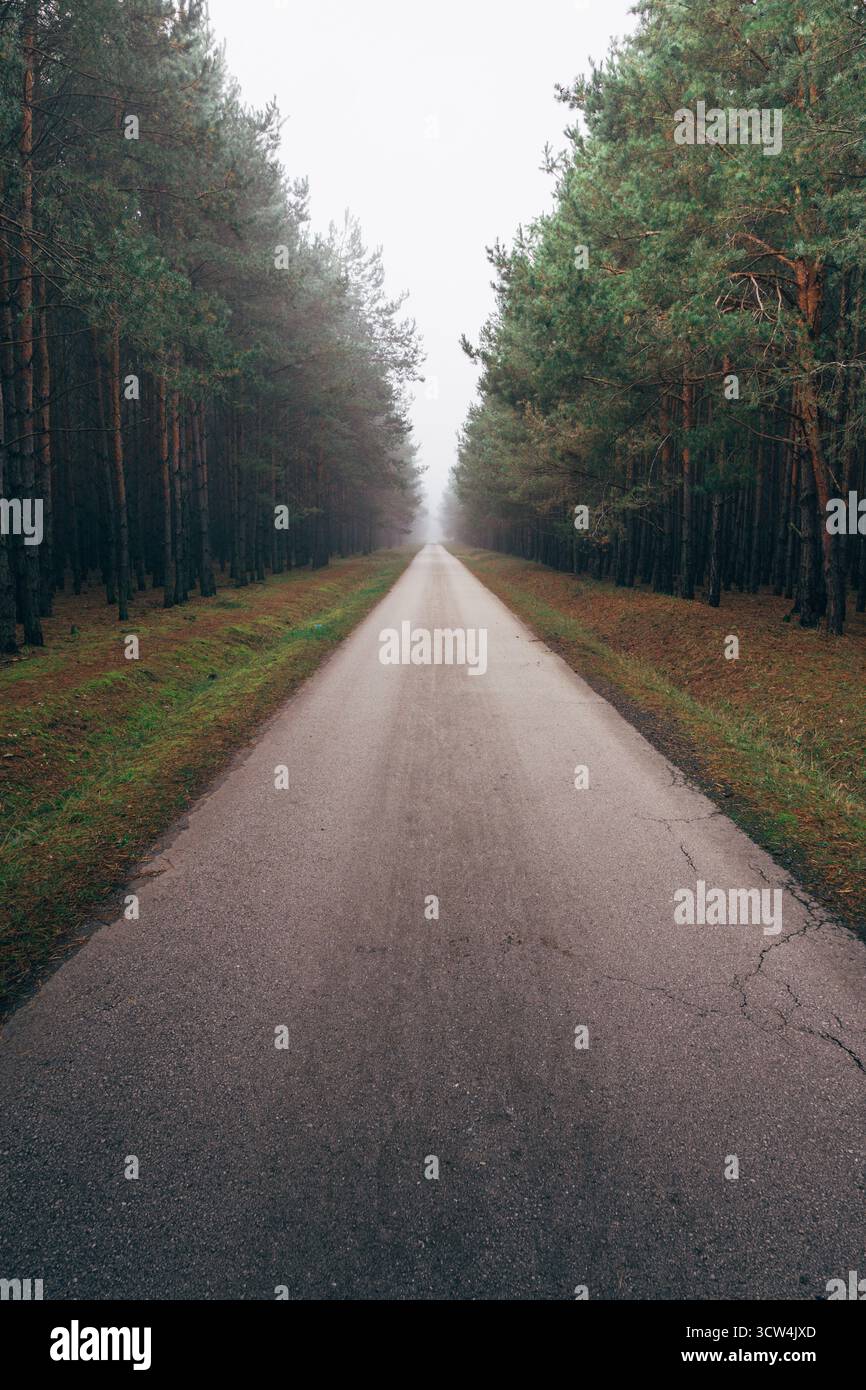 Straight road stretches through hi-res stock photography and images - Alamy