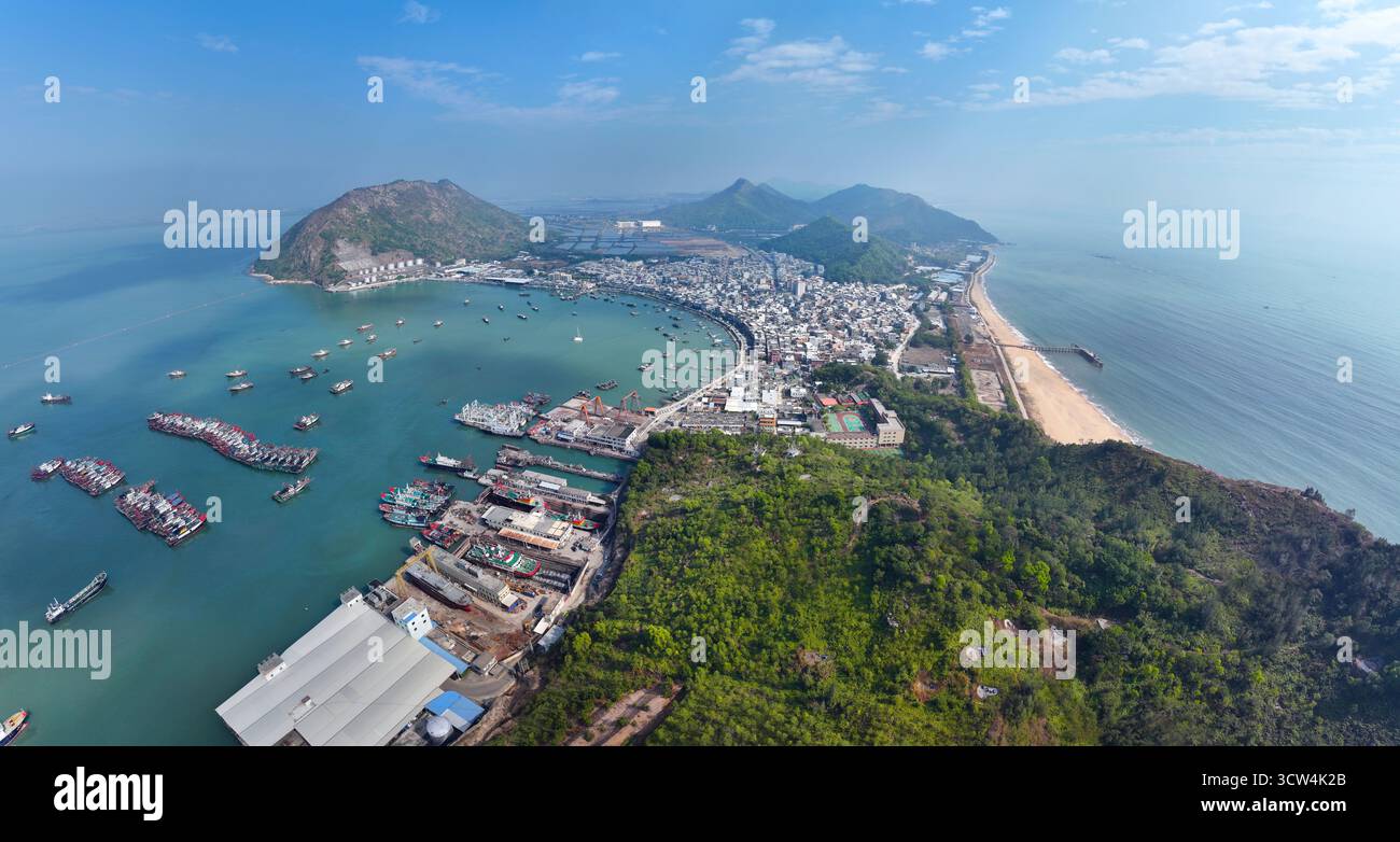 Panoramic aerial photography of Magong Nanhu Resort and Magong ...