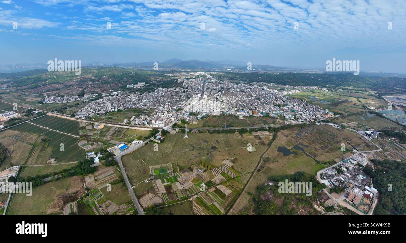 Aerial photography of Li Mingdong in Shigang Village, Jiesheng Town, Shanwei City, Guangdong ...