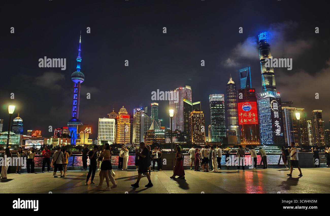 SHANGHAI, CHINA - OCTOBER 8, 2025 - Huangpu River Tourist Scenic Area ...