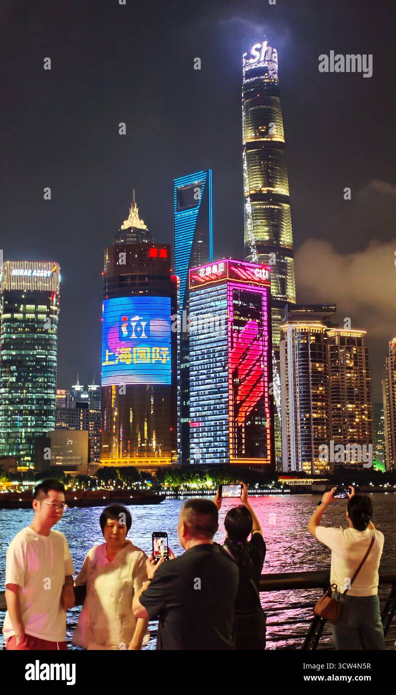 SHANGHAI, CHINA - OCTOBER 8, 2025 - Huangpu River Tourist Scenic Area ...